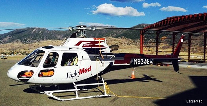 EagleMed AS350B3 at the Bert Mooney, Montana