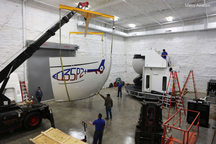 EC135 simulator arrives at Metro Training Center