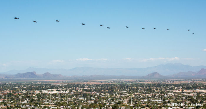 Arizona Army National Guard 12-ship Formation Flight
