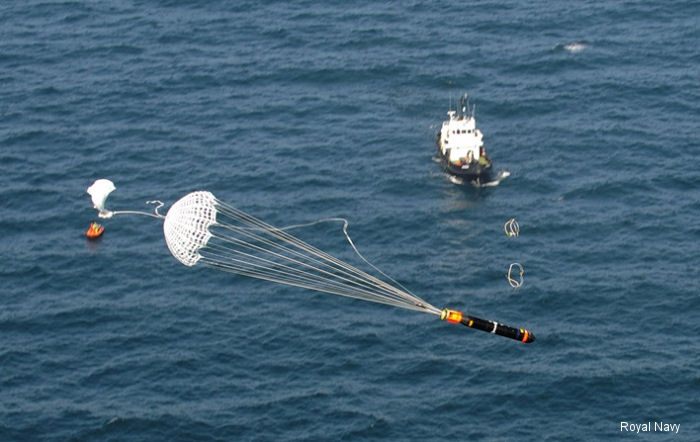 Royal Navy Wildcat Practising Torpedo Attacks