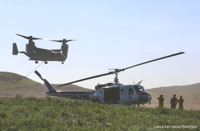 Marines Osprey Tilt-Rotor Can Support Cal Fire