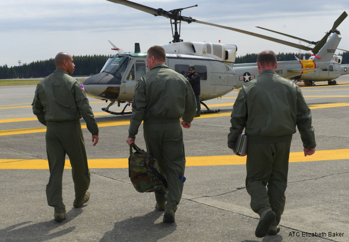 Fifth Air Force Commander Takes UH-1N Course