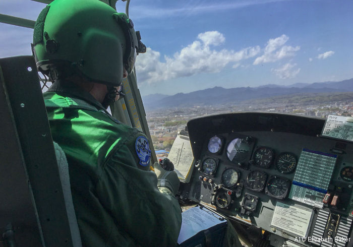 Fifth Air Force Commander Takes UH-1N Course