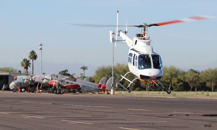 First Flight of VHA 206L Composite Rotor Blades