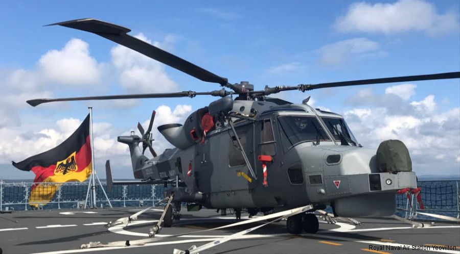 Royal Navy Wildcat Deployed on German Frigate