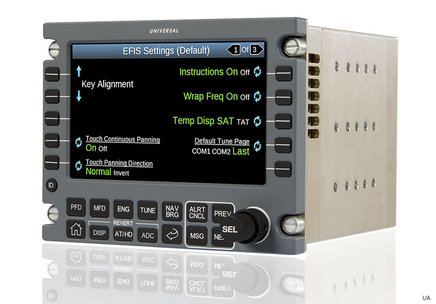 Universal Avionics InSight Touchscreen Control