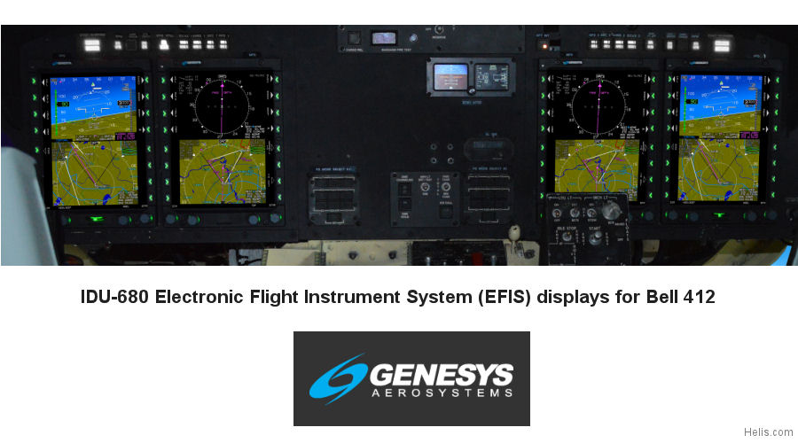 Bell 412 Digital Cockpit Upgrade with IDU-680