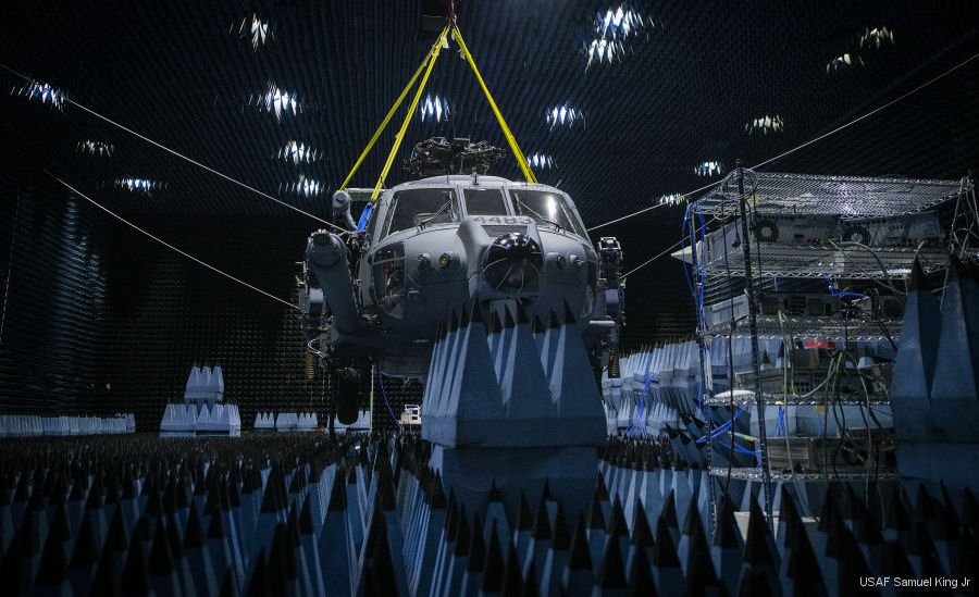 HH-60W in Anechoic Chamber for Systems Testing