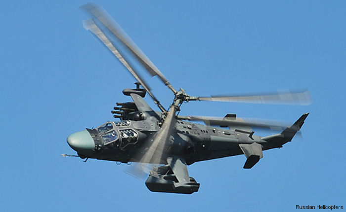 Upgraded Ka-52M Combat Helicopter