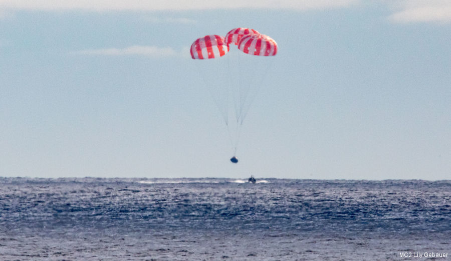 US Navy Retrieves Artemis I Orion Spacecraft