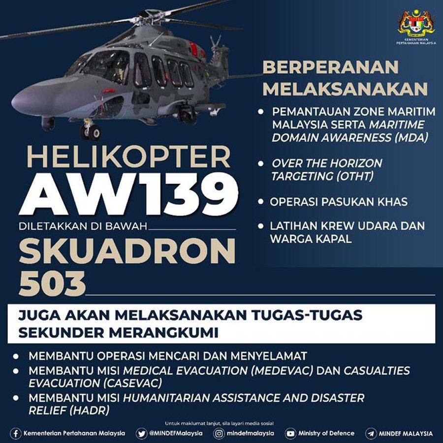 Royal Malaysian Navy Received First Two AW139