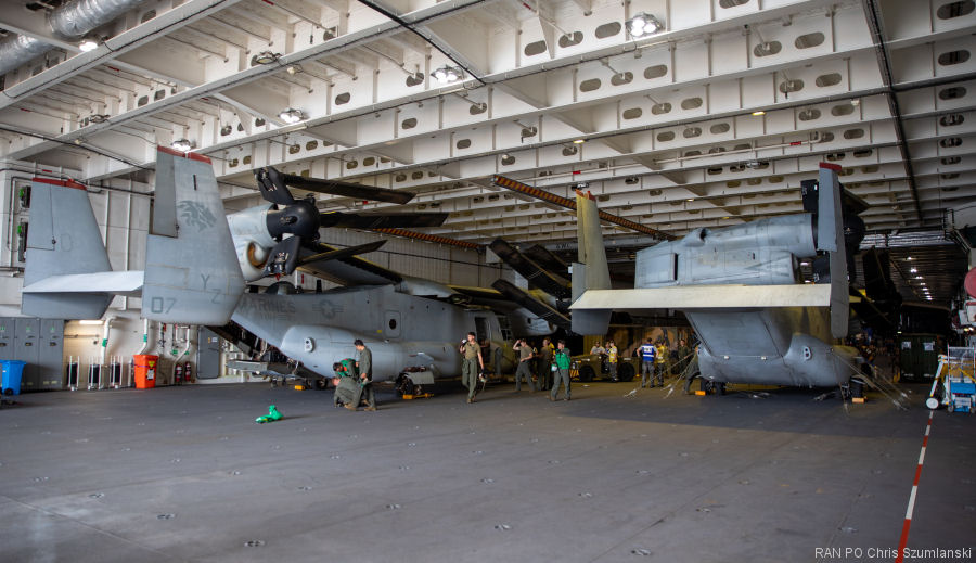 Osprey First Time at Sea on HMAS Canberra