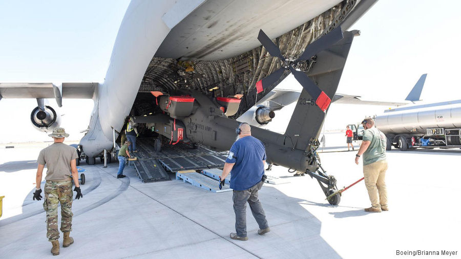 AH-64E Apache Helicopter Delivered by C-17