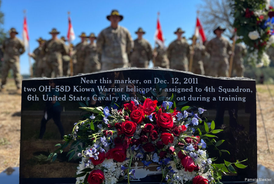 Memorial Dedicated to 2011 Kiowas Helicopter Crash