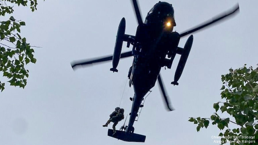 Black Hawk Rescue Near Angel Rocks, Alaska