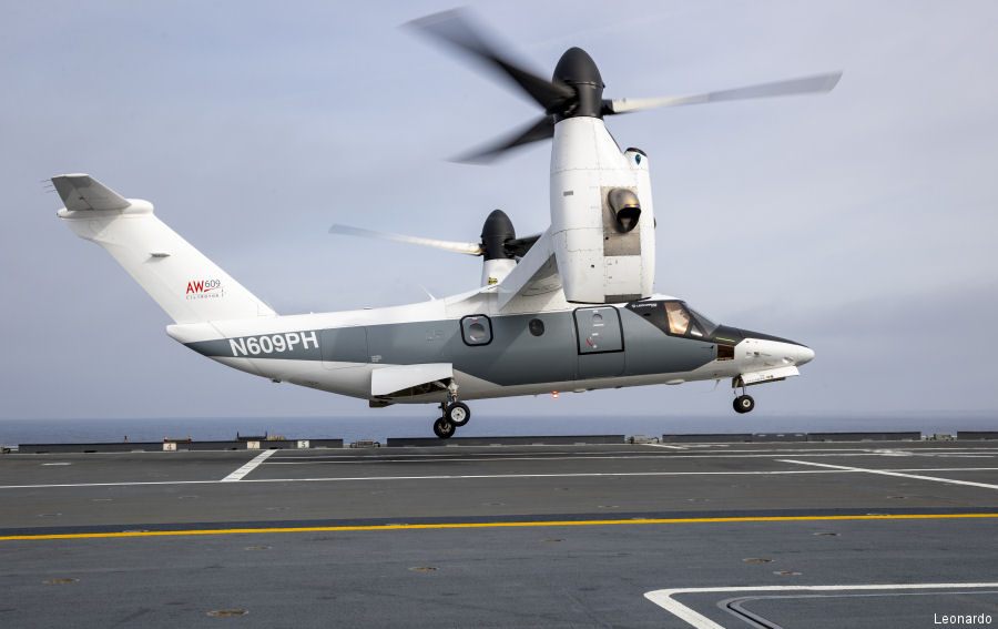 AW609 Tiltrotor Completes First Ship Trials