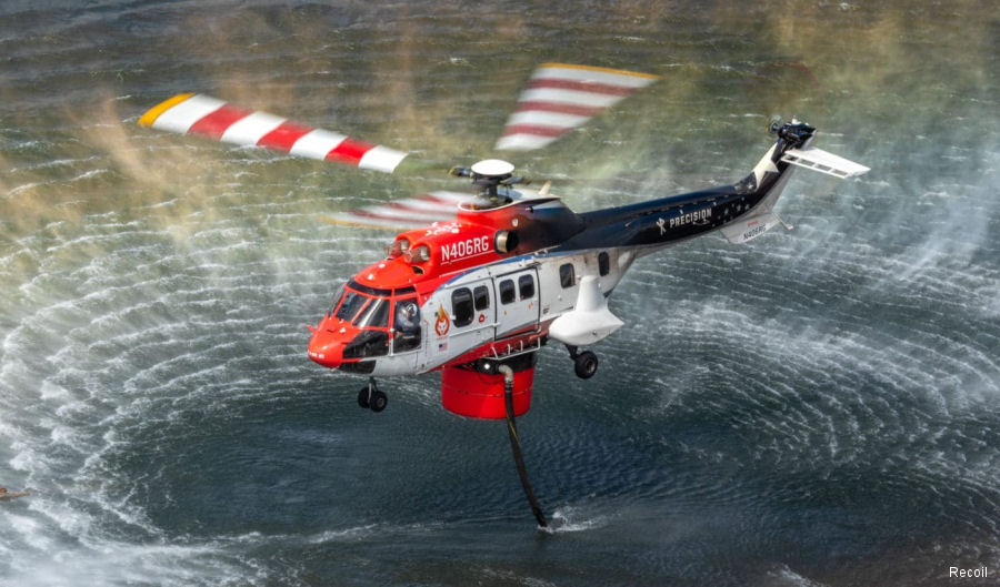 Recoil T650-E Tank on Korean Super Puma Firefighter