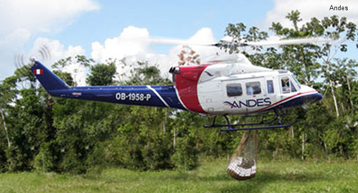 CC-AOH OB-1958-P VT-AZL C-FDDI XA-TTL D-HHZZ OE-XNN Bell 412HP C/N 36065
