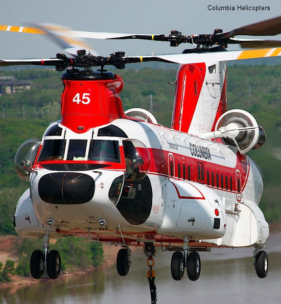 P2-CHJ HC-CEO N245CH LN-OMA Boeing-Vertol 234LR C/N MJ-022