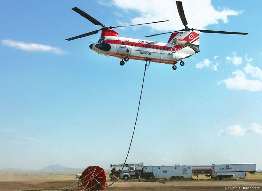 N238CH P2-CHY C-FHFB C-GHFP G-BISN Boeing-Vertol 234LR C/N MJ-005